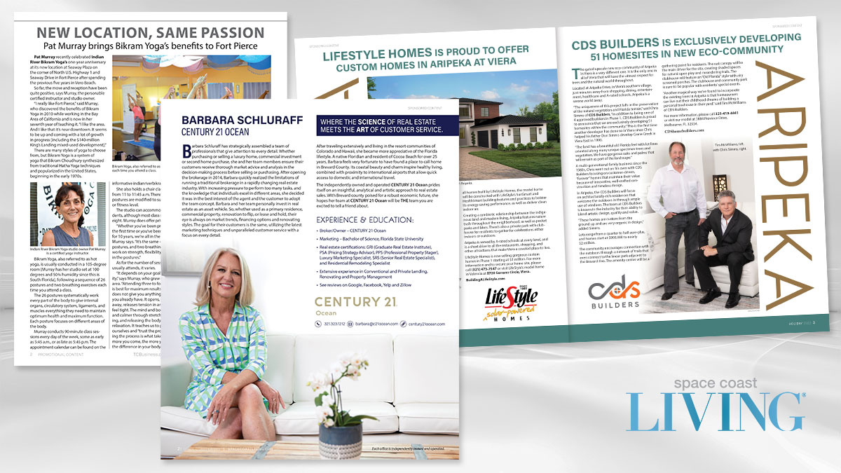 Sponsored Content Rates - Space Coast Living Magazine